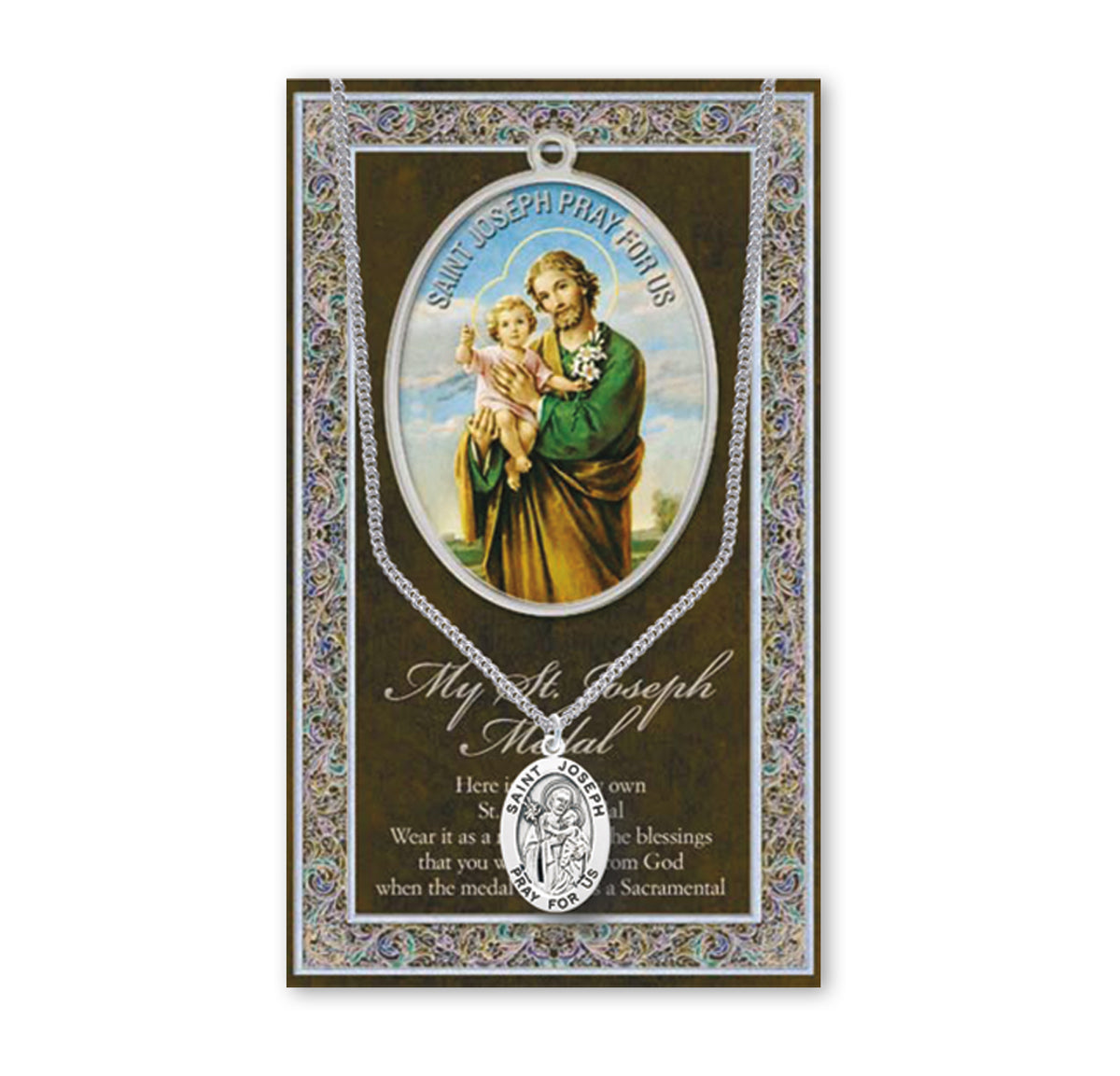 Saint Joseph Biography Pamphlet and Patron Saint Medal — Keep God in Life