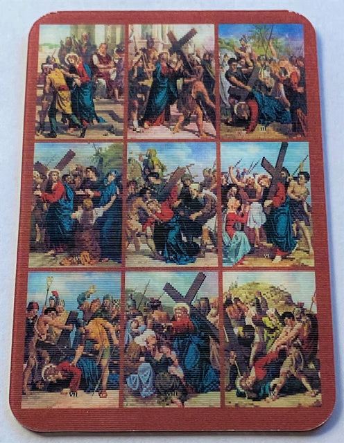 Stations of the Cross HOLOGRAPHIC Holy Card — Keep God in Life